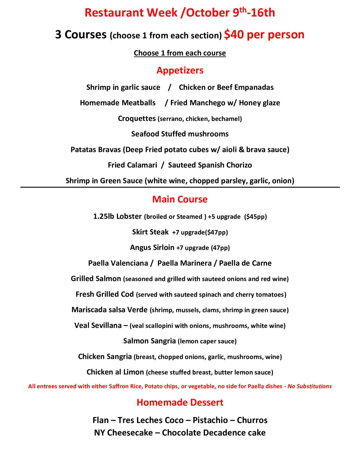 Menus - The Greater Smithtown Chamber of Commerce